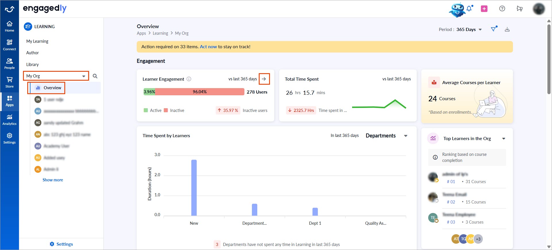 Export learners reports